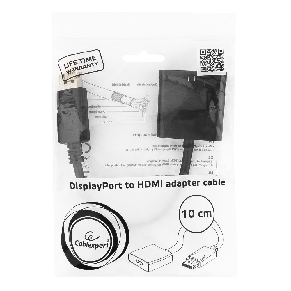 Переходник DisplayPort-HDMI Cablexpert A-DPM-HDMIF-002